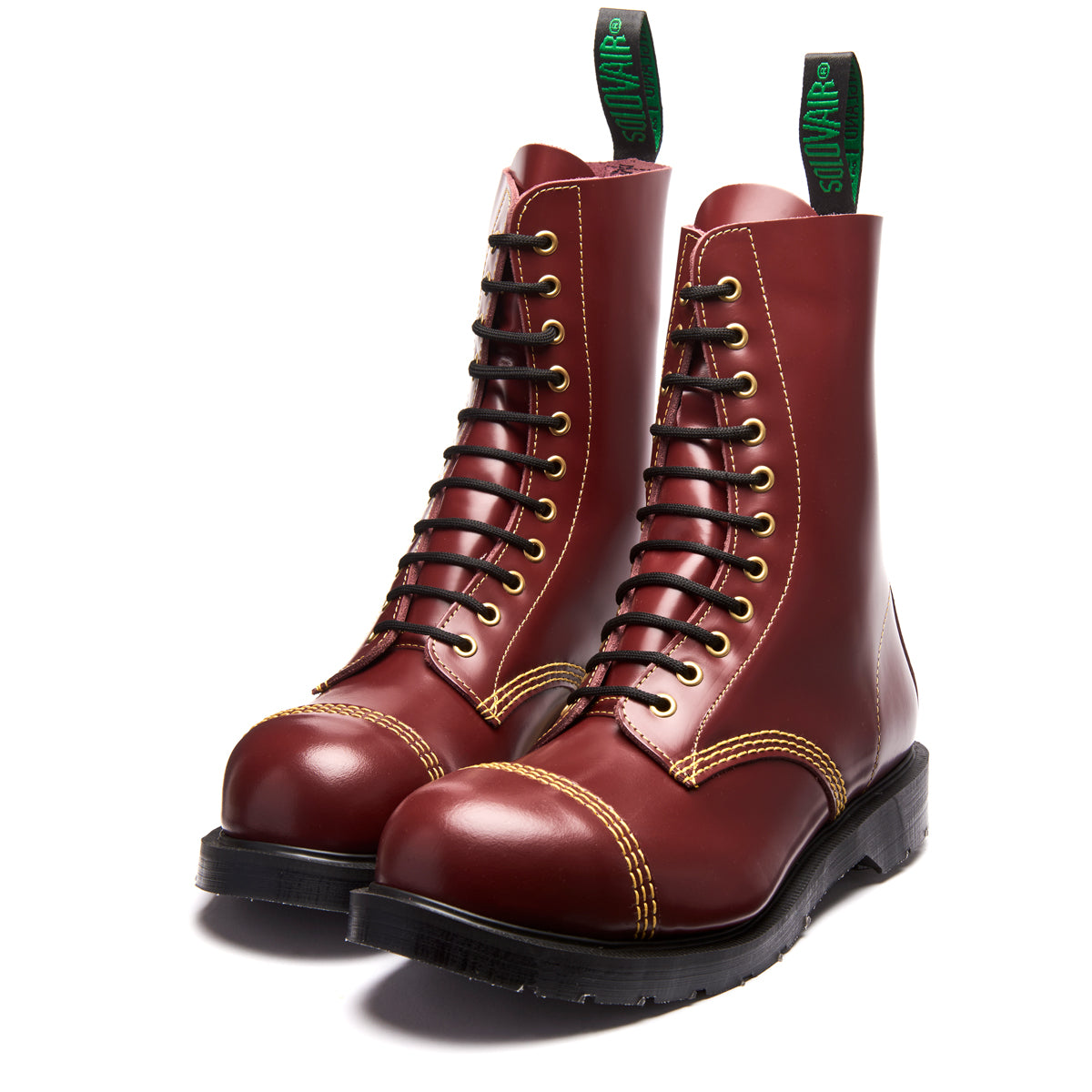 Cherry Red 11 Eye Steel Toe Derby Boot – NPS Solovair Outlet