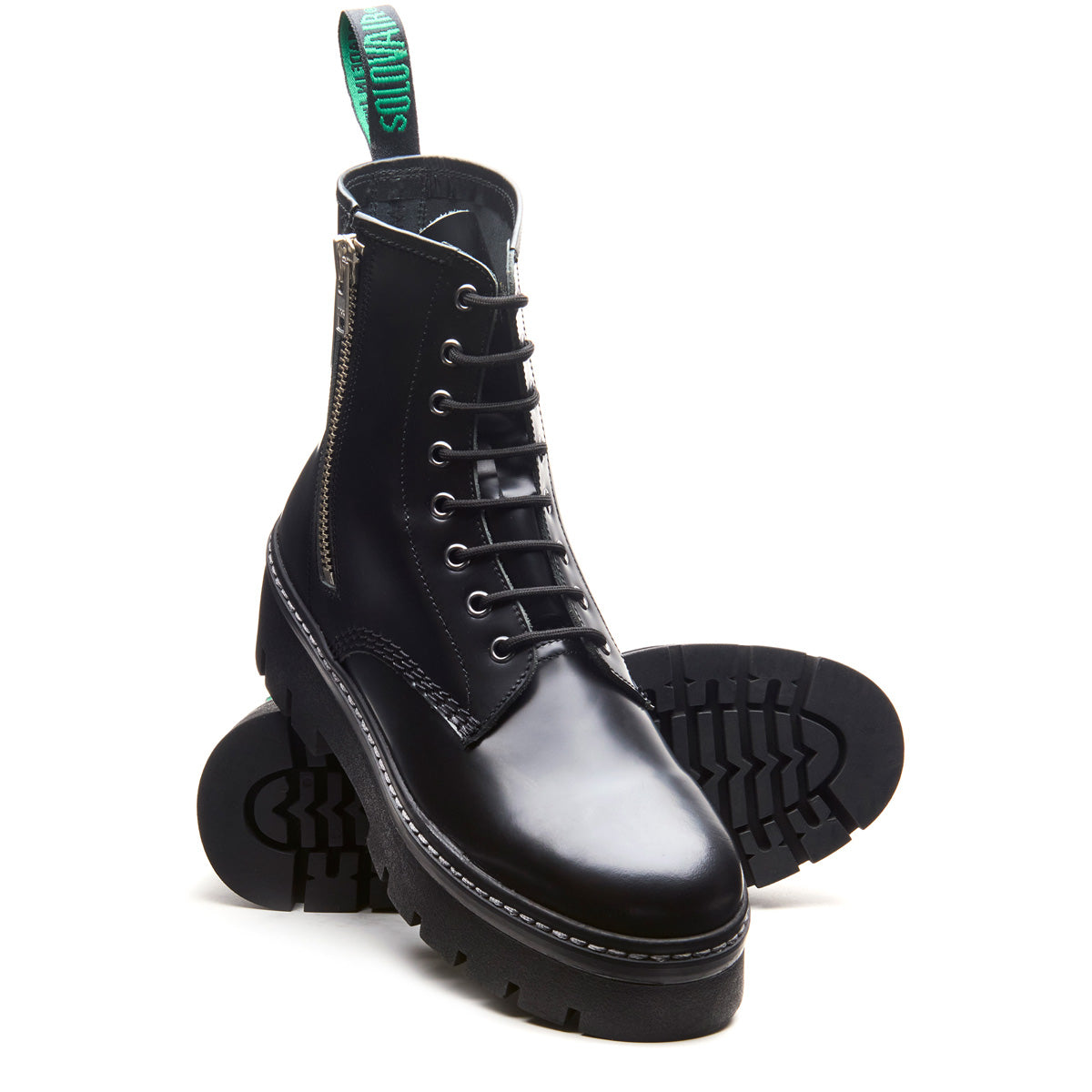 NPS Solovair Outlet | Factory Second | Boots | Black Hi-Shine 8 Eye ...