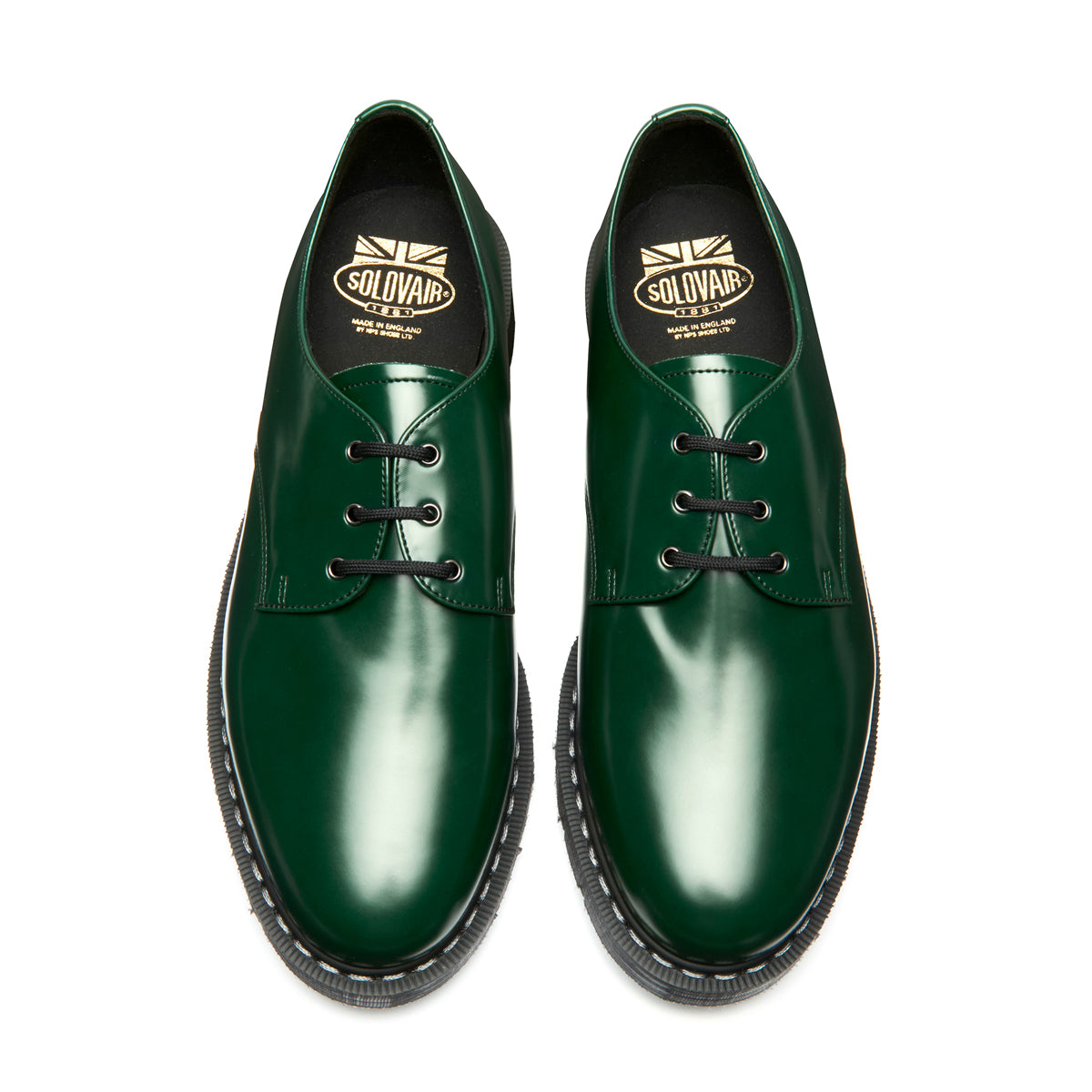 Green Vegan Hi-Shine Gibson Shoe – NPS Solovair Outlet